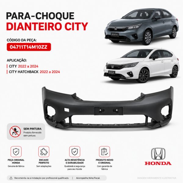 Para-Choque Dianteiro Honda City - Honda Shori